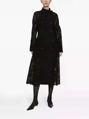 Dolce & Gabbana Lace-paneling Double-breasted Coat