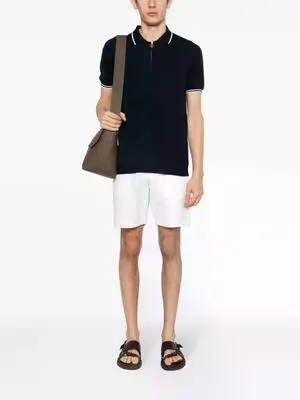 Kiton Zip-up Cotton Polo Shirt