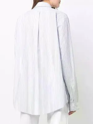 MAISON MARGIELA Stripe-print Pointed-collar Shirt