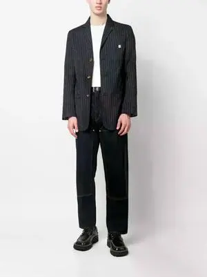 CHARLES JEFFREY Pinstripe Wool-blend Single-breasted Blazer