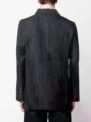 CHARLES JEFFREY Pinstripe Wool-blend Single-breasted Blazer