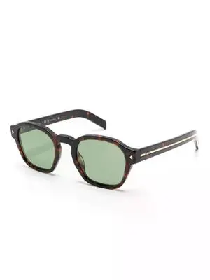 Prada Logo-engraved Square Frame Sunglasses - Brown
