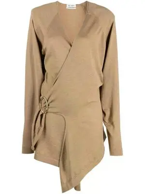 Attico Hurely Wrap Minidress