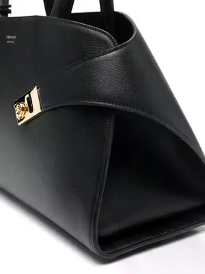 FERRAGAMO Medium Gancini-buckle Tote Bag - Black