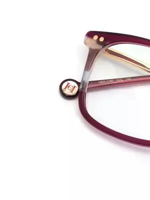 Carolina Herrera Rectangle-frame Tortoiseshell Glasses