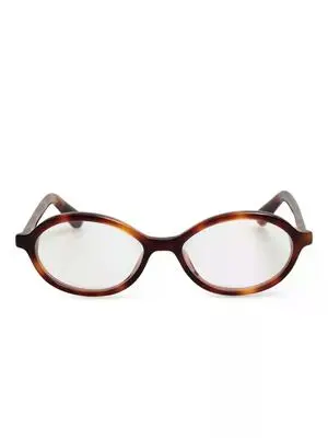 Jacquemus Oval-frame Glasses - Brown