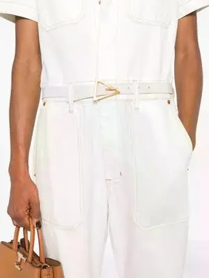 SLVRLAKE Short-sleeved Twill Jumpsuit