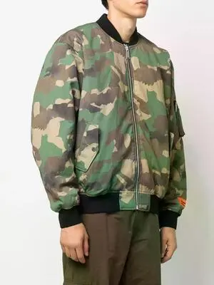 Heron Preston Camouflage Print Bomber Jacket