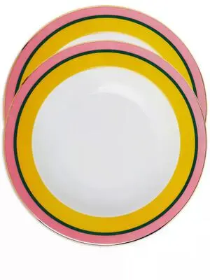 La DoubleJ Rainbow Soup Plates - Yellow