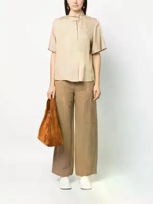 Vince One-tone Patch Wide-leg Trousers