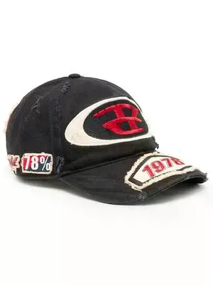 DIESEL® Distressed-Effect C-Braff Cap Black
