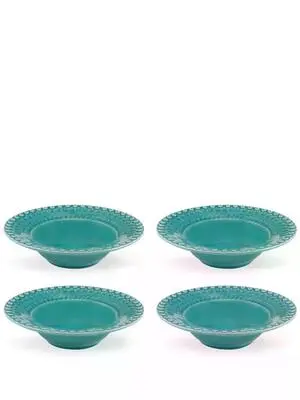 BORDALLO PINHEIRO Fantasia Ceramic Soup Plates - Blue
