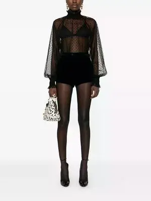 Dolce & Gabbana High-waist Velvet Shorts