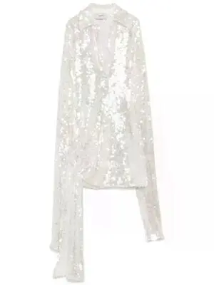 Coperni Knotted Sequinned Mini Dress