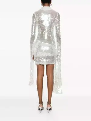 Coperni Knotted Sequinned Mini Dress