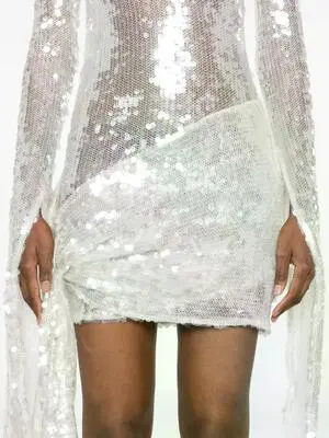 Coperni Knotted Sequinned Mini Dress