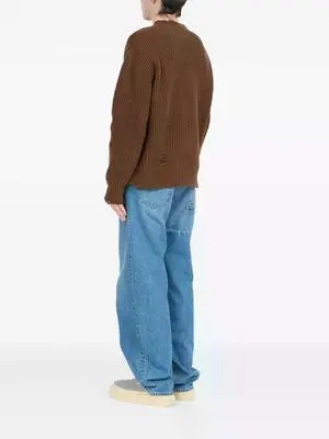 MAISON MARGIELA Ribbed V-neck Sweater