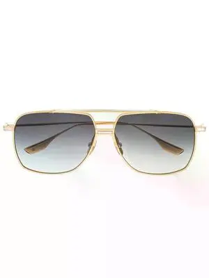 Dita Double-bridge Pilot-frame Sunglasses - Gold