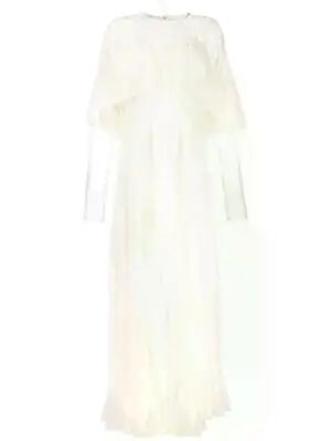 Philosophy Di Lorenzo Serafini Layered Lace Gown - White