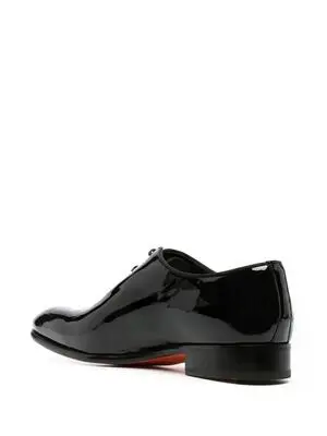 Santoni Patent Leather Oxford Shoes - Black