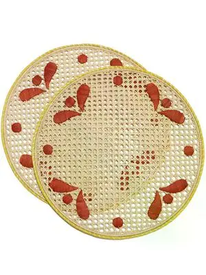 La DoubleJ Round Raffia Placemat - Neutrals