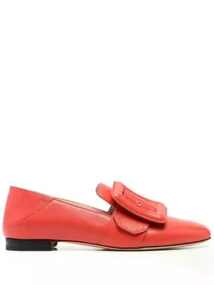 Bally Buckle-detail Leather Loafers - Orange