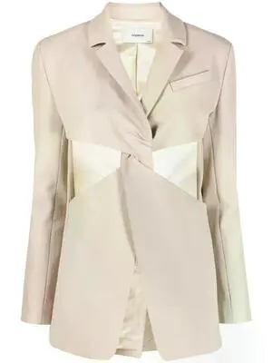 Coperni Cut-out Single-breasted Blazer - Neutrals