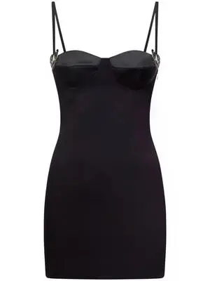 AREA Heart-motif Twill Mini Dress