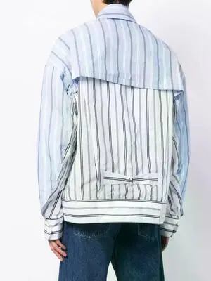 FENG CHEN WANG Layered Striped Jacket