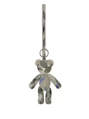 Burberry Knit Tom Keychain - Grey