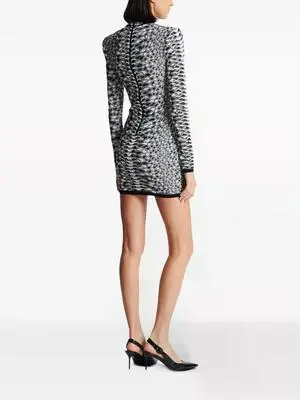 Balmain Python-jacquard Knitted Minidress