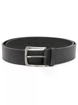 BOSS Engraved Logo Buckle Adjustable Belt - Black