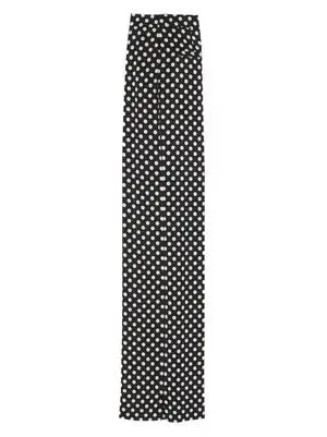 Saint Laurent Polka-dot Tailored Silk Trousers