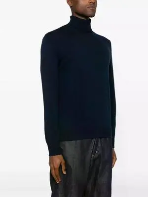 BALLANTYNE Turtleneck Wool Sweater - Blue