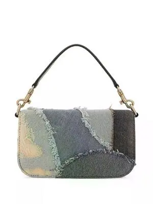 Dolce & Gabbana Logo Plaque Patchwork Denim Crossbody Bag