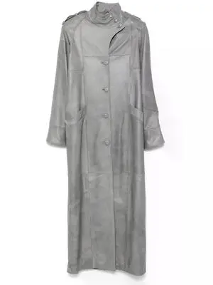 MANOKHI Kylen Leather Trench Coat