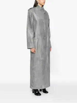 MANOKHI Kylen Leather Trench Coat