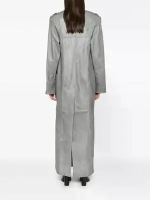 MANOKHI Kylen Leather Trench Coat