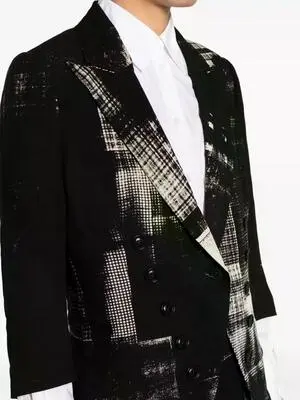 Y’s Check-print Blazer