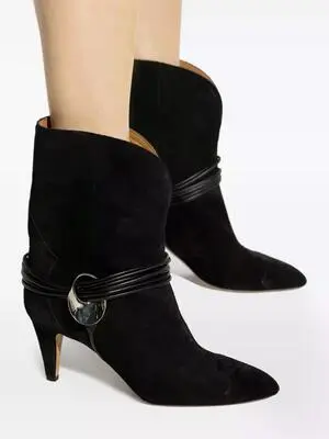 Isabel Marant Étoile Suede Embellished Ankle Boots