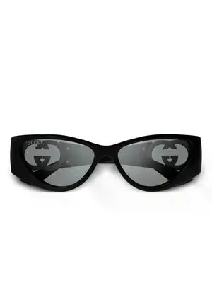 Gucci Oval-frame Sunglasses - Black