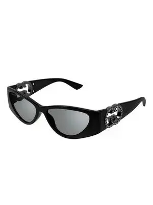 Gucci Oval-frame Sunglasses - Black