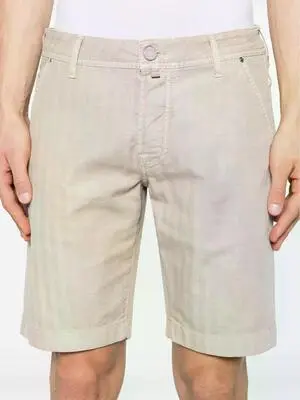 Jacob Cohen Lou Herringbone Shorts - Neutrals