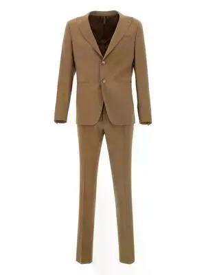 SANTANIELLO Wool Suit - Brown