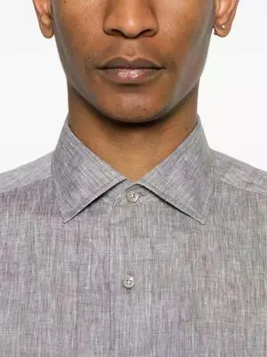 Zegna Oasi Lino Shirt - Grey