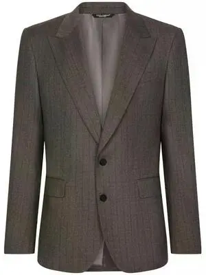 Dolce & Gabbana Pinstripe Single-breasted Jacket - Grey