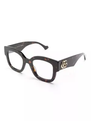 Gucci Double G Round-frame Glasses