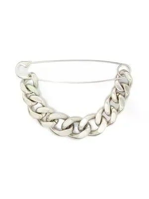 JIL SANDER Safety-pin Curb-chain Brooch