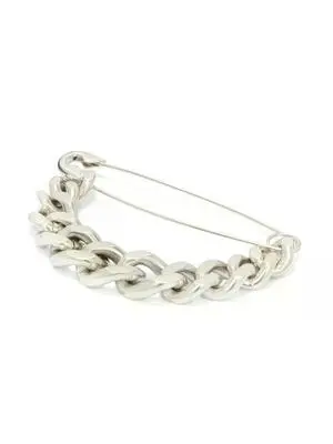JIL SANDER Safety-pin Curb-chain Brooch