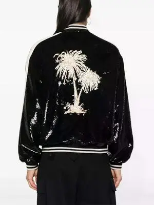 Palm Angels Sequin-embellished Bomber Jacket